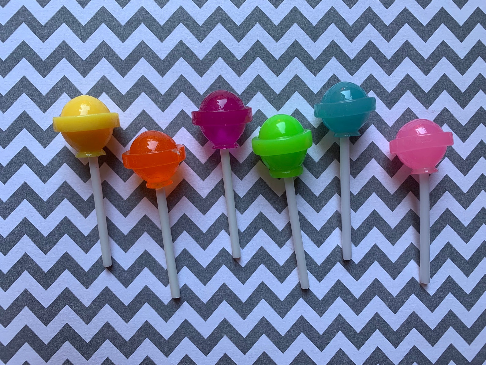 12pc. Mixed Color, Resin Dum Dum Lollipops, so Kawaii! Cabochon, Charm ...