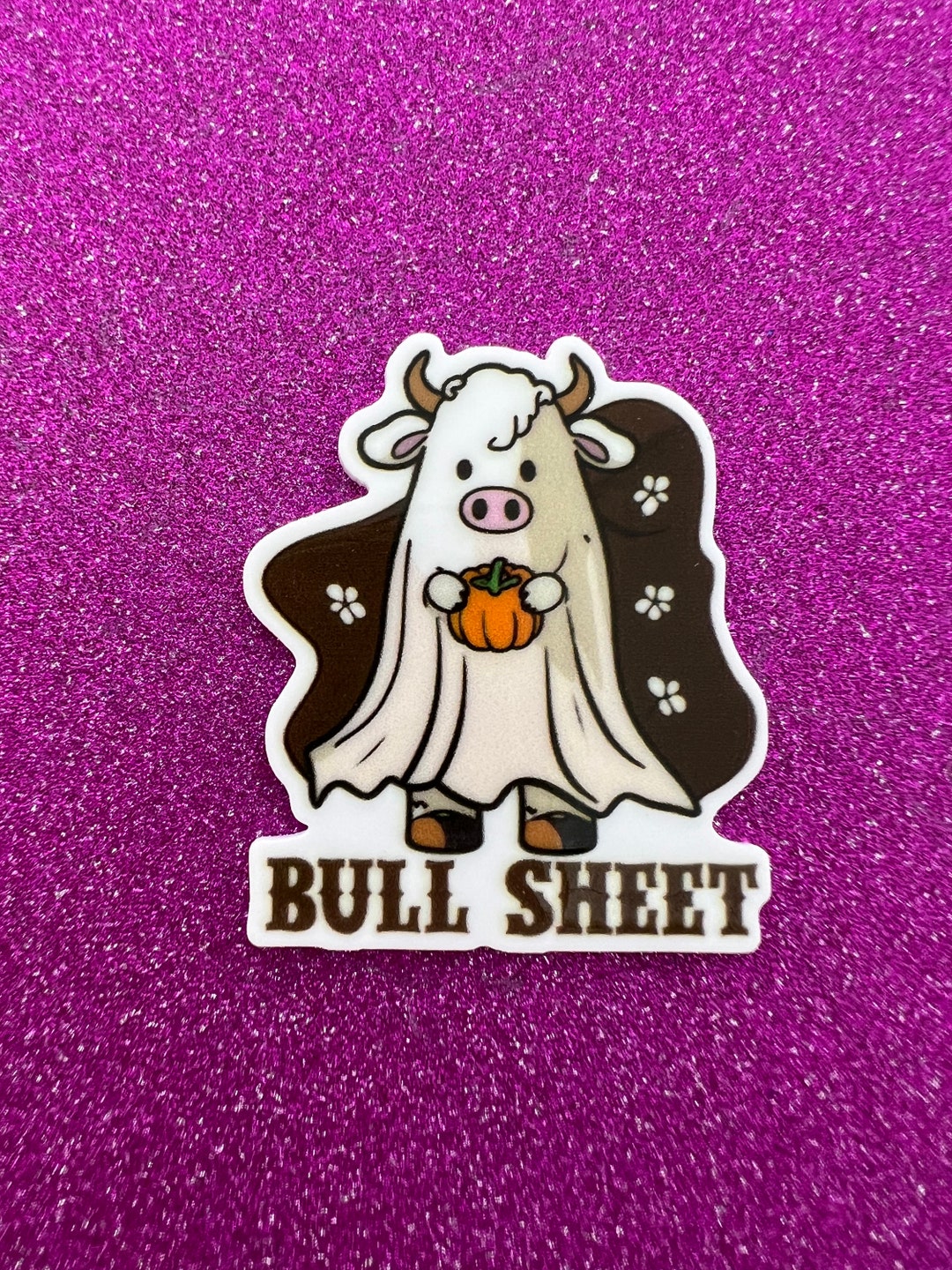 5pc. Western Ghost Cow, Boo, I Mean Moo, Planar Flatback, Resin ...