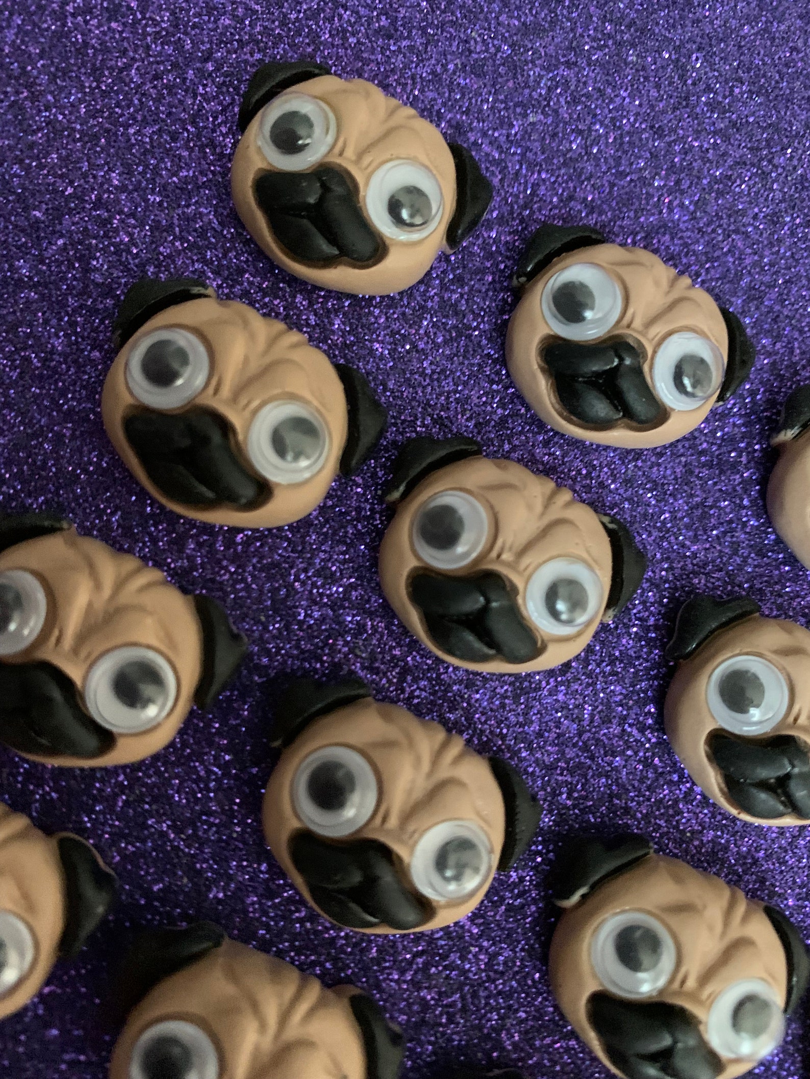 8pc. Miniature Baby Dogs Googly Eyes Pugs 3D Resin Cabochon - Etsy UK