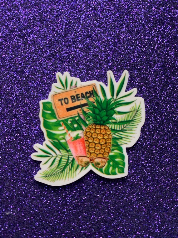 5pc. to the Beach Palm Leaves Pineapple Tropical Drink - Etsy