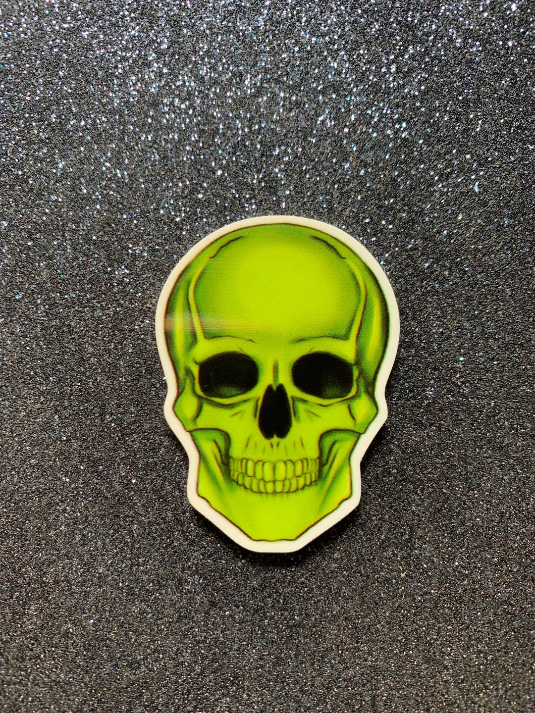 5pc Green Skull, Coffin, Monster, Planar Flatback, Resin Cabochon, Bow ...