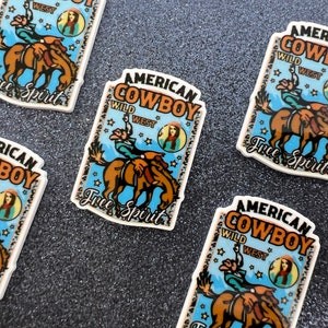 5pc. Cowboy, Texas Resin Planar Flatbacks, Cabochon, Charm, Bow Center ...