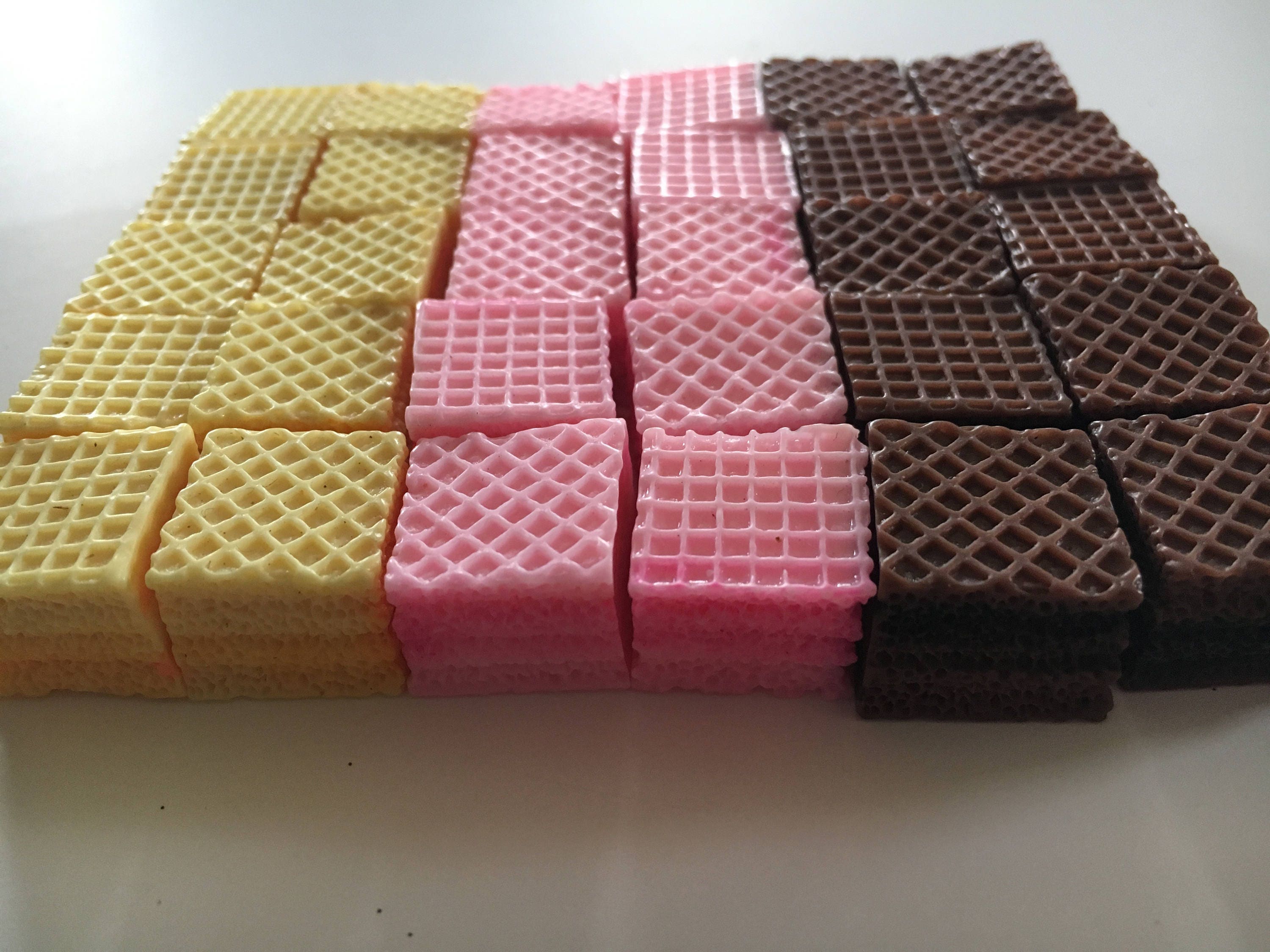 15pc. Neapolitan Wafer Cookie, Resin Kawaii Flatbacks, Cabochon ...