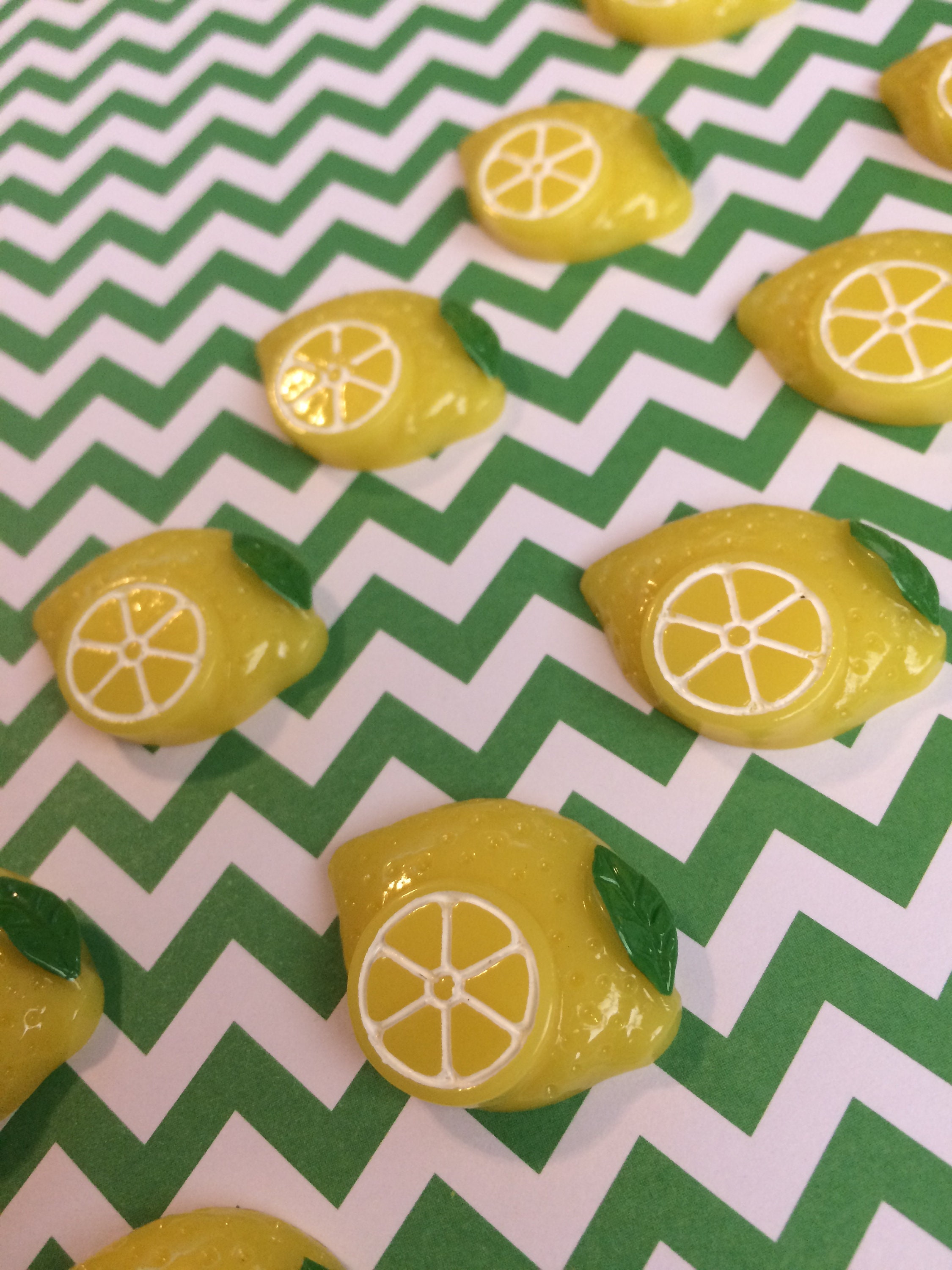 8pc Lemon Flatback 3D resin Fruit | Etsy
