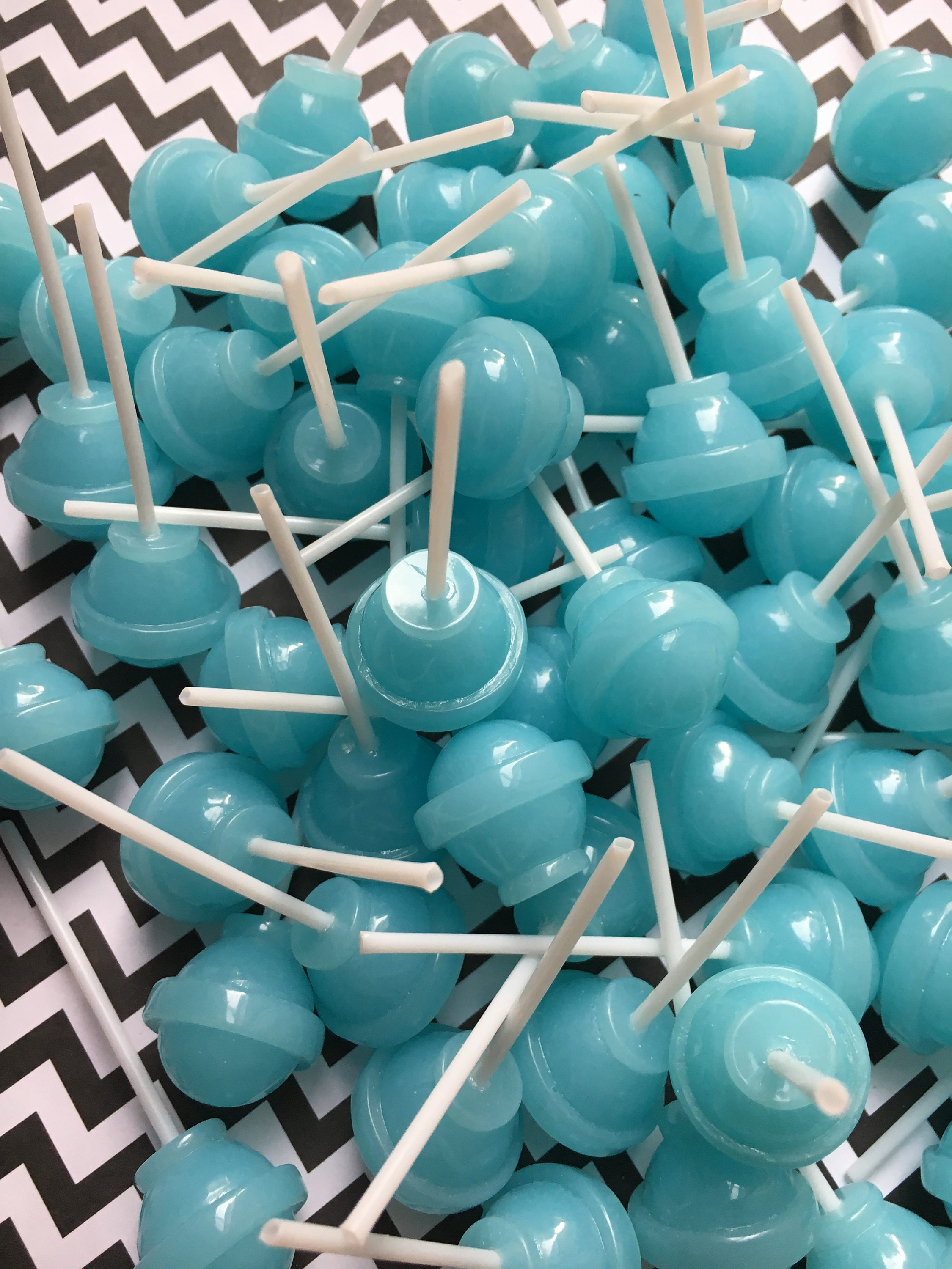 8pc. Neon Sky Blue Resin Lollipops so Kawaii Cabochon - Etsy