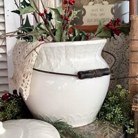English Ironstone Powell Bishop Pot With Yarn Balls - Etsy