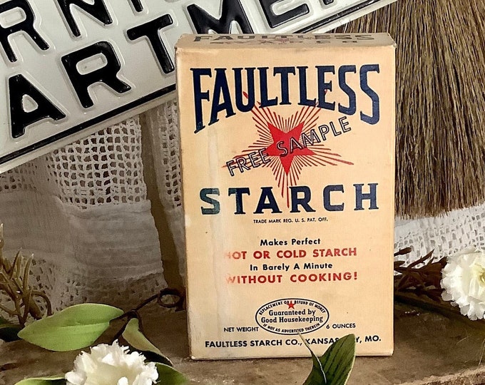 Vintage Faultless Starch Box Free Sample Vintage Advertising Laundry ...