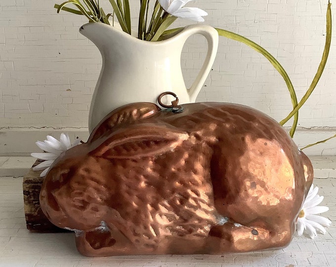 Vintage Copper Bunny Rabbit Mold Houston International French Country ...