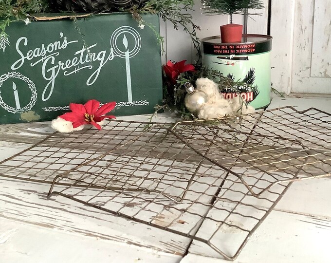 Vintage Wire Ware 10" X 9" Footed Trivet Cooling Rack Stand Cake Baking ...