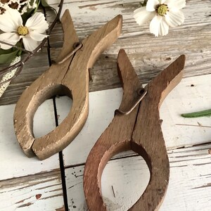 Antique Large Wood Rug Clothesline Clamp Clothespin Country Cottage ...