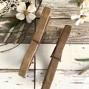 Antique Large Wood Rug Clothesline Clamp Clothespin Country Cottage ...