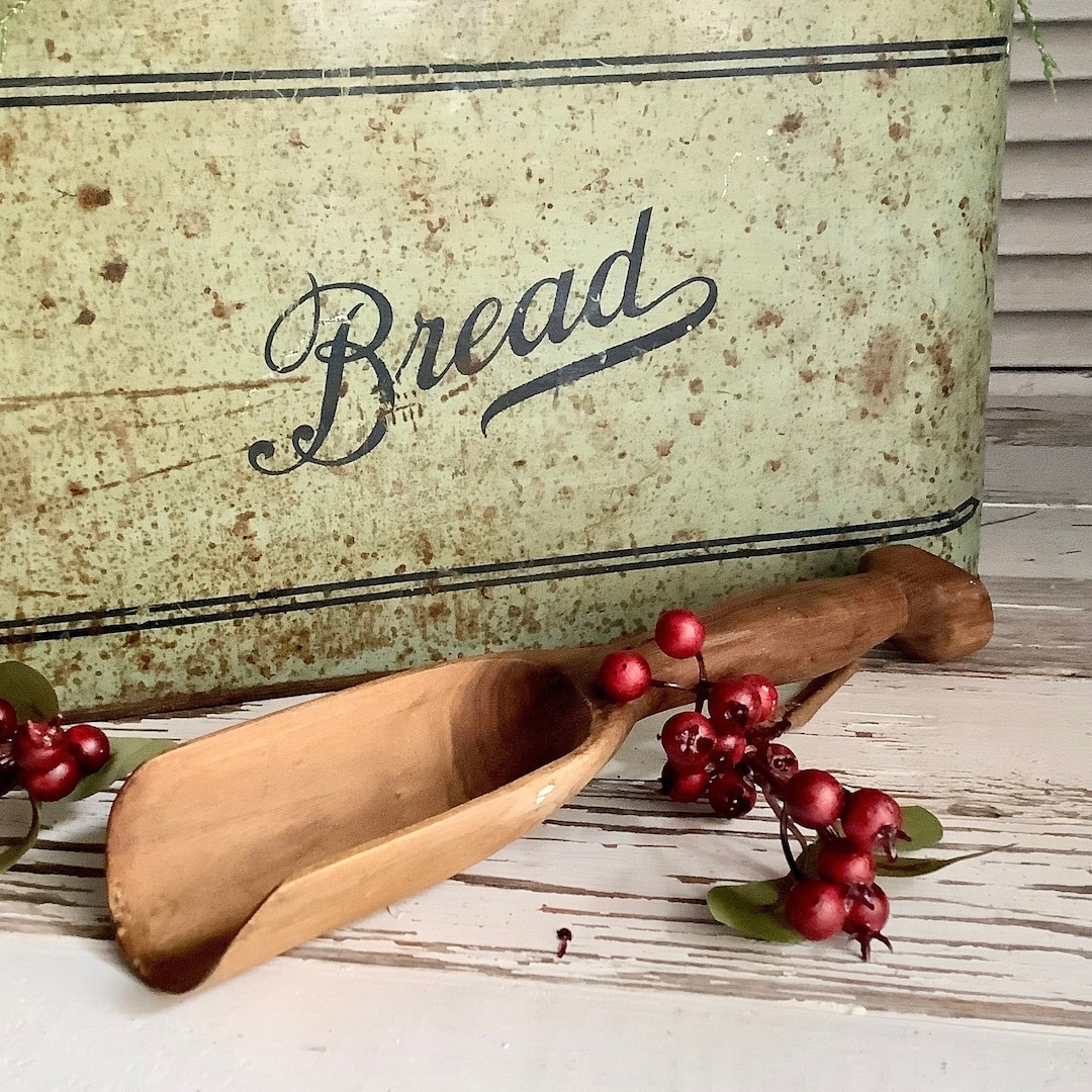 Antique Primitive 11 Long Wood Scoop Utensil Kitchenalia - Etsy