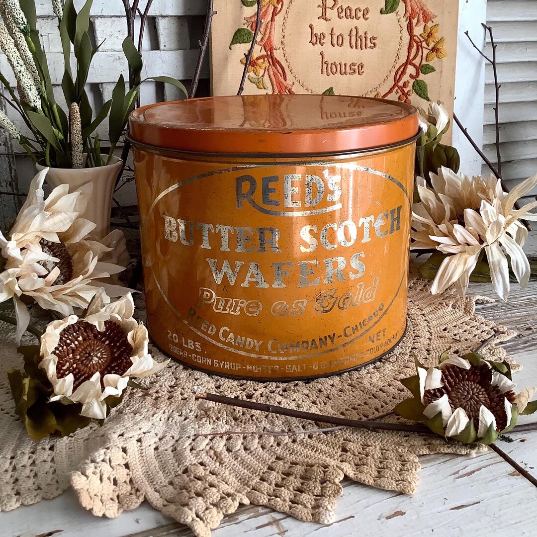 Vintage Reeds Butterscotch Wafers Candy Chicago 20lb Vintage ...