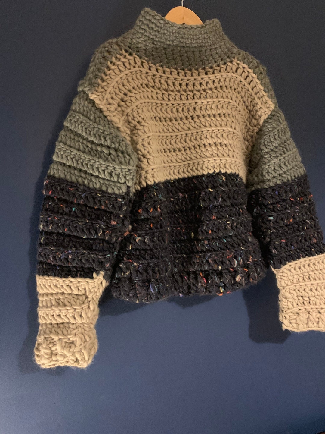 Scottish Wool Sweater. Luxury Crochet Jumper, Bespoke. Handmade ...