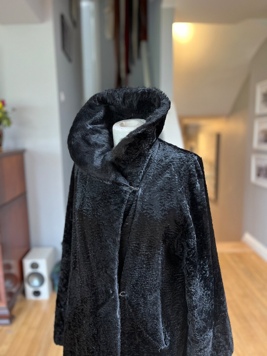 VINTAGE Original 1960s Astraka Coat. Faux Fur With Animal Print Faux ...