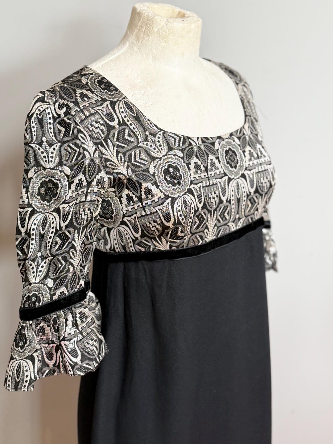 VINTAGE 1960s Stunning Maggie May Original Evening Dress. Brocade and ...