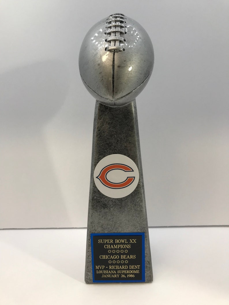 Chicago Bears Super Bowl XX Champions Lombardi Style Trophy | Etsy