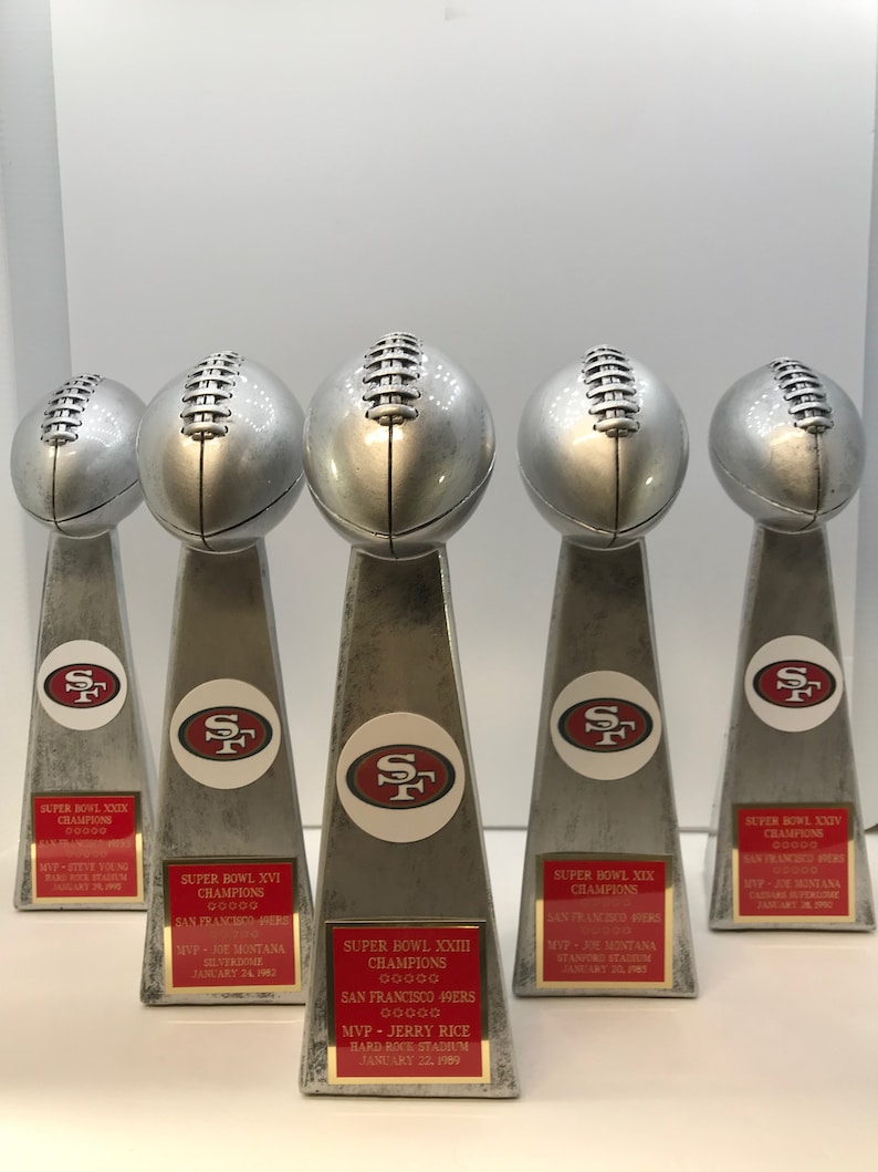San Francisco 49ers Super Bowl XVI XIX XXIII Xxiv Xxix Champions ...