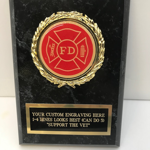 Firefighter Plaque - Etsy