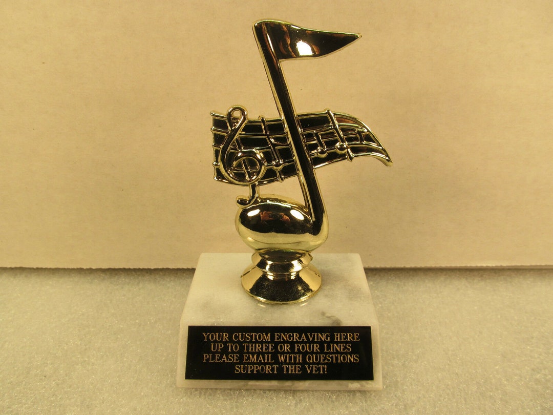 Music Musician Talent Show Singer Karaoke Award Trophy 7" Free ...
