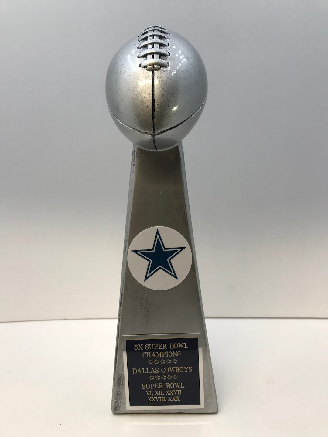 Dallas Cowboys 5X Super Bowl Champions Lombardi Style Trophy 13 Troy ...