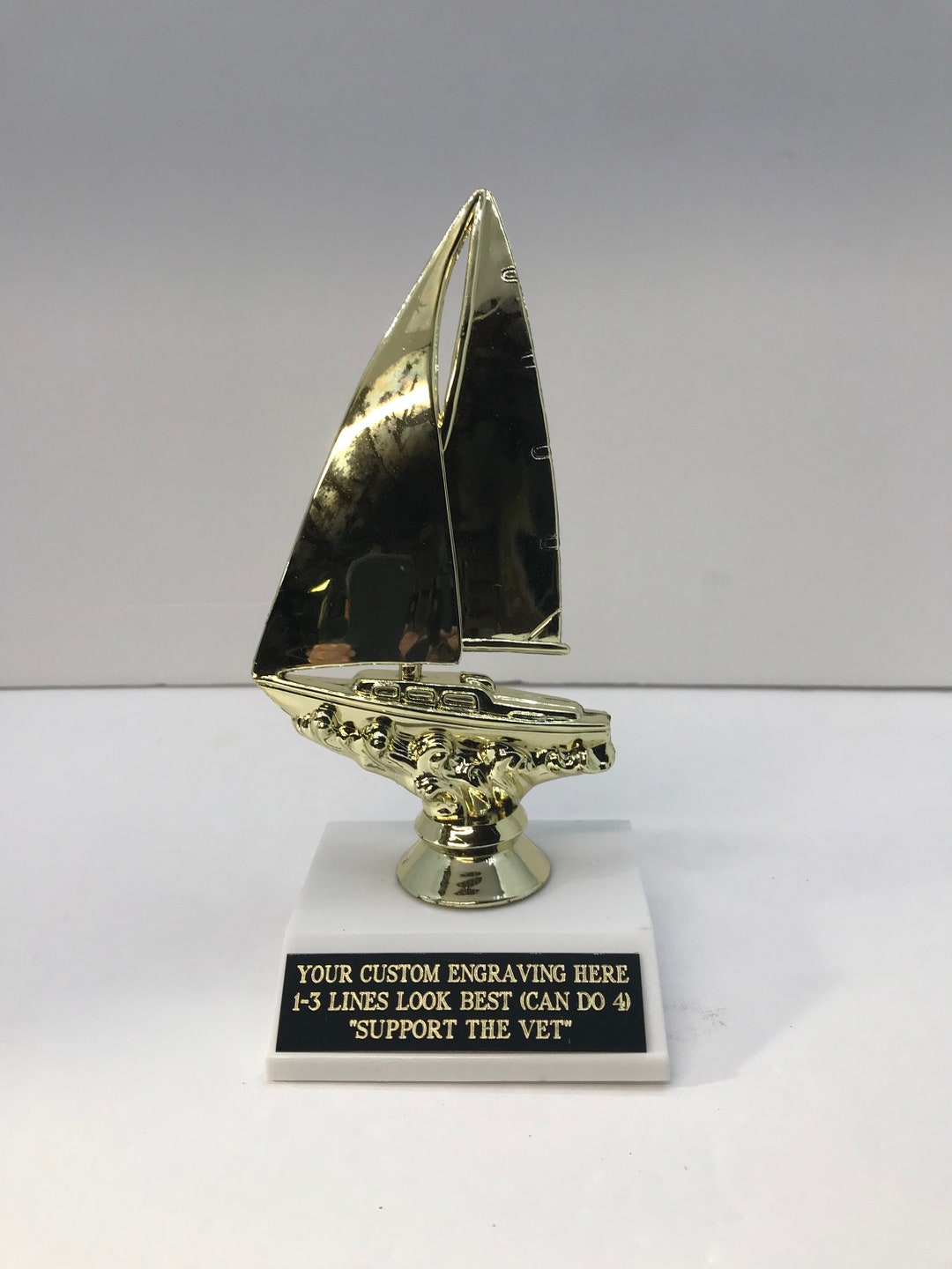 Sailboat Regatta Party Award Trophy 7" Free Custom Engraving Ships Same ...