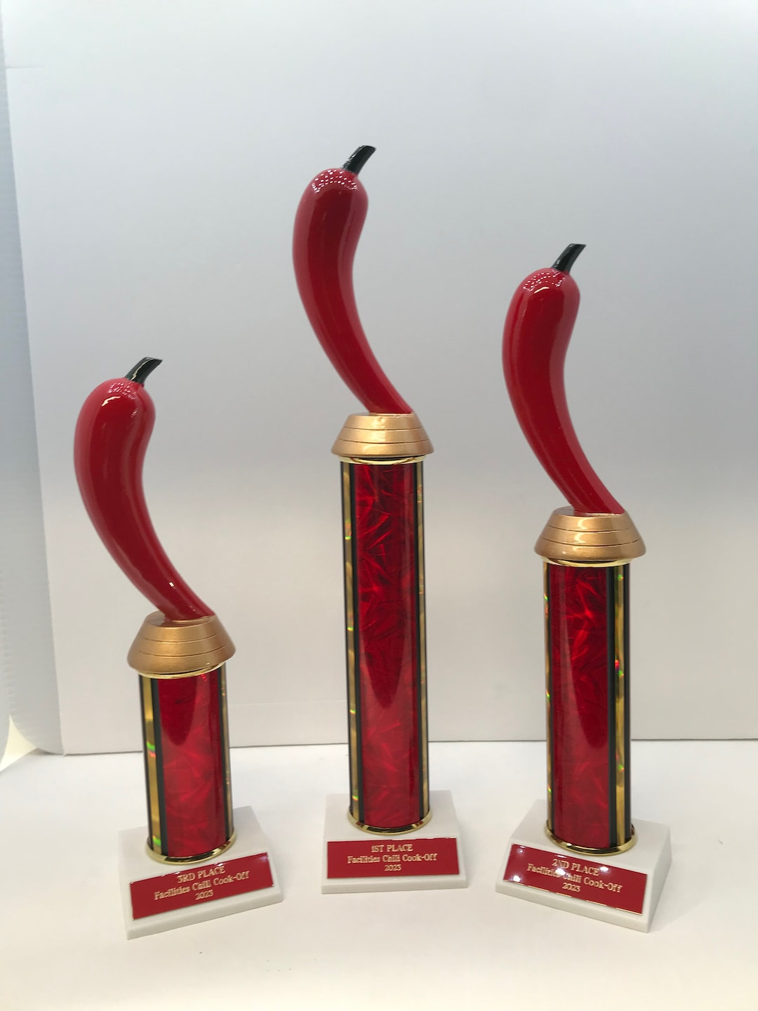 Chili Salsa Pepper BBQ Cook-off Award Trophy 1st 2nd 3rd Place Free ...