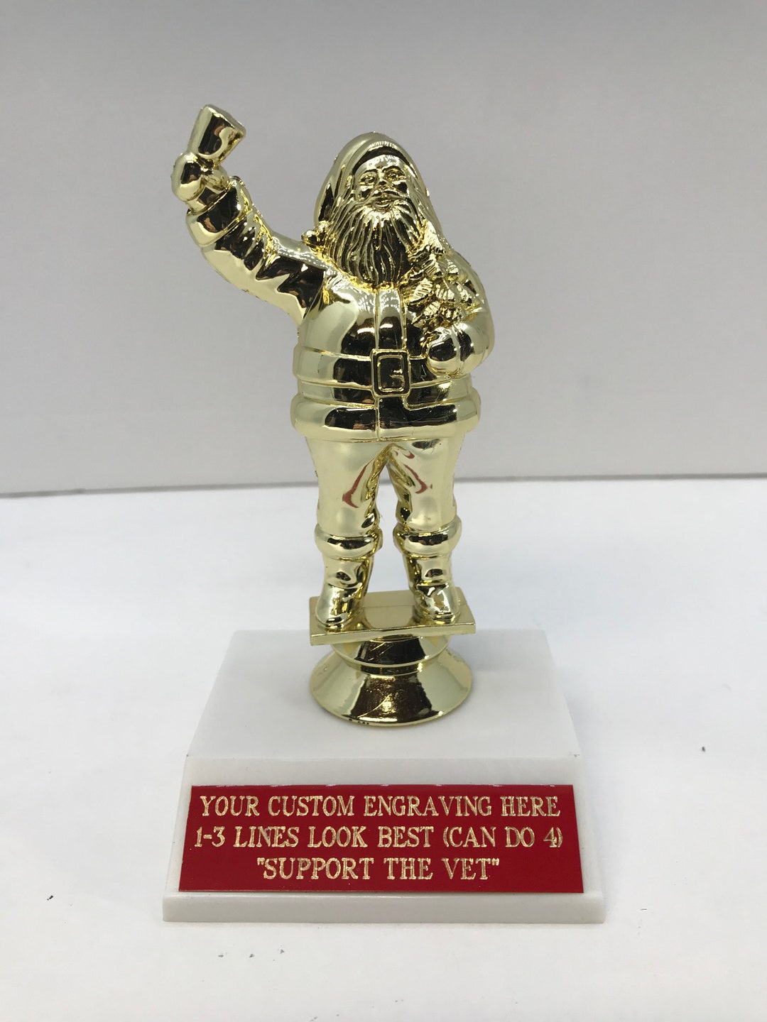 Santa Claus Christmas Party Award Trophy 6" Free Custom Engraving Ships ...