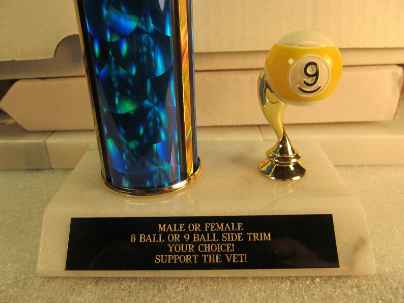 Pool Billiard Awards 8 Ball or 9 Ball 1st 2nd & 3rd Place - Etsy