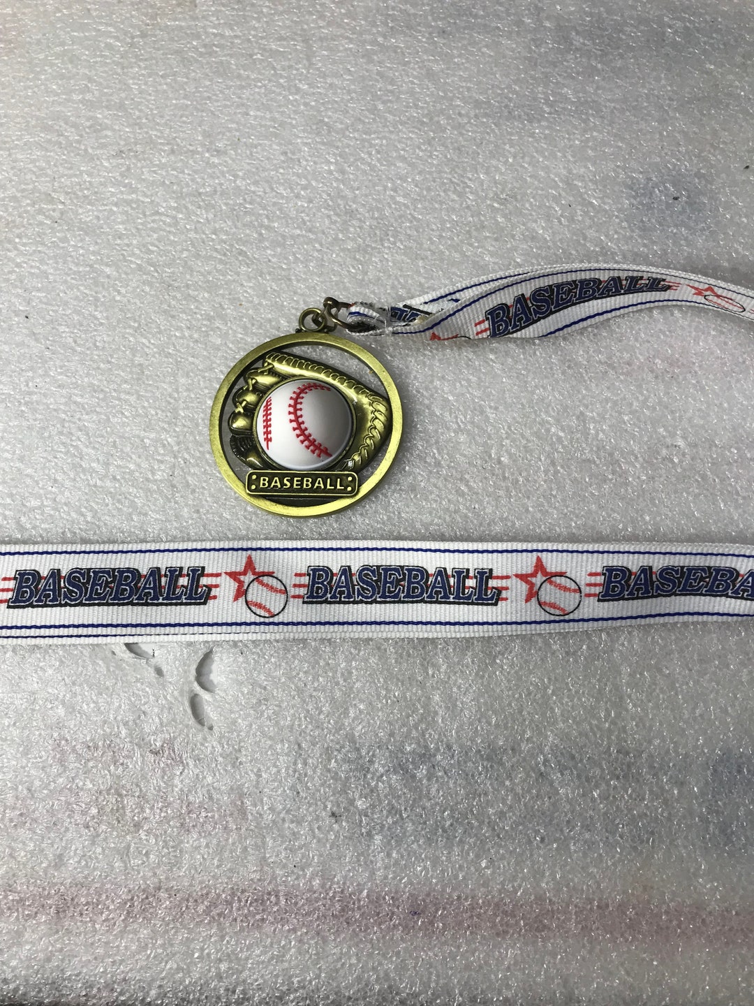 Youth Baseball Award Medal Die Cast Metal With 16" Baseball Ribbon ...