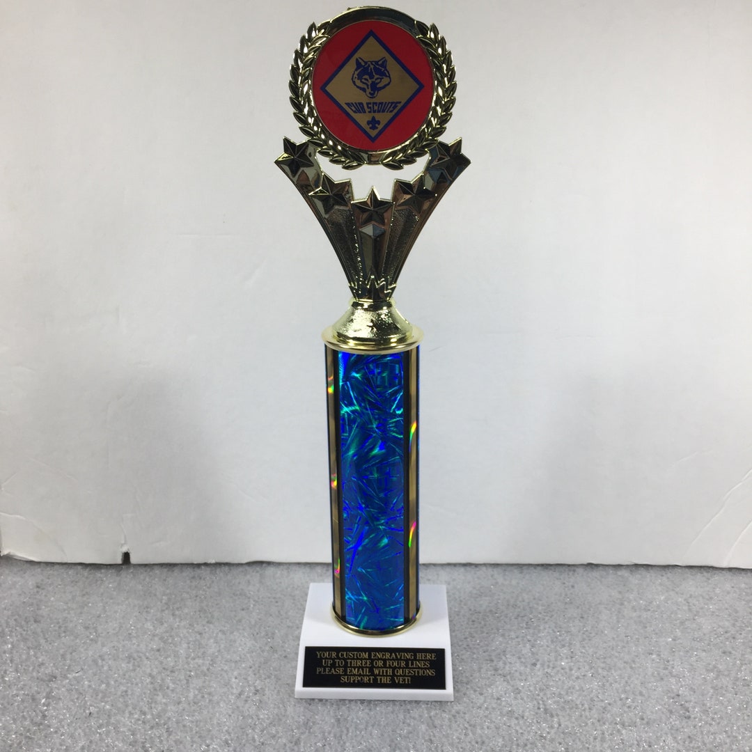 Cub Scout Award Trophy 12" Free Custom Engraving - Etsy
