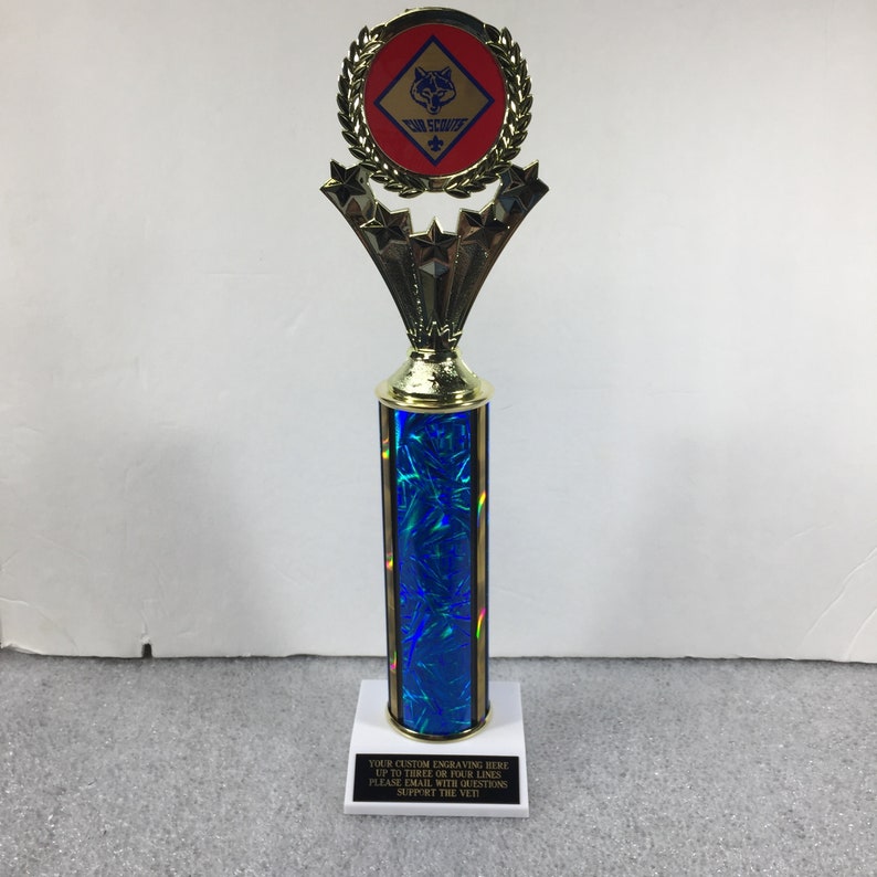 Cub Scout Award Trophy 12 Free Custom Engraving - Etsy