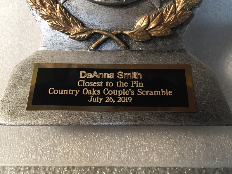 Golf Award Nearest Closest the Pin 5 Silver Gold Trim | Etsy