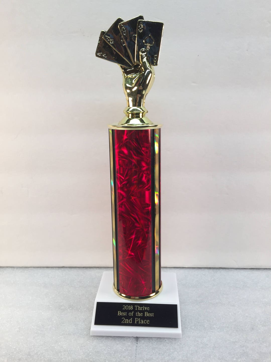 Poker Texas Hold'em Card Tournament Award Trophy Free Custom Engraving ...