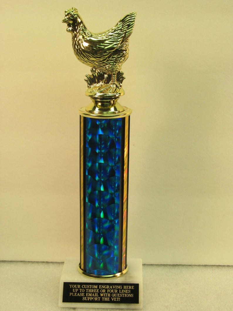 Chicken Wings Chicken Cookout BBQ Award Trophy Award 12" Free Custom ...