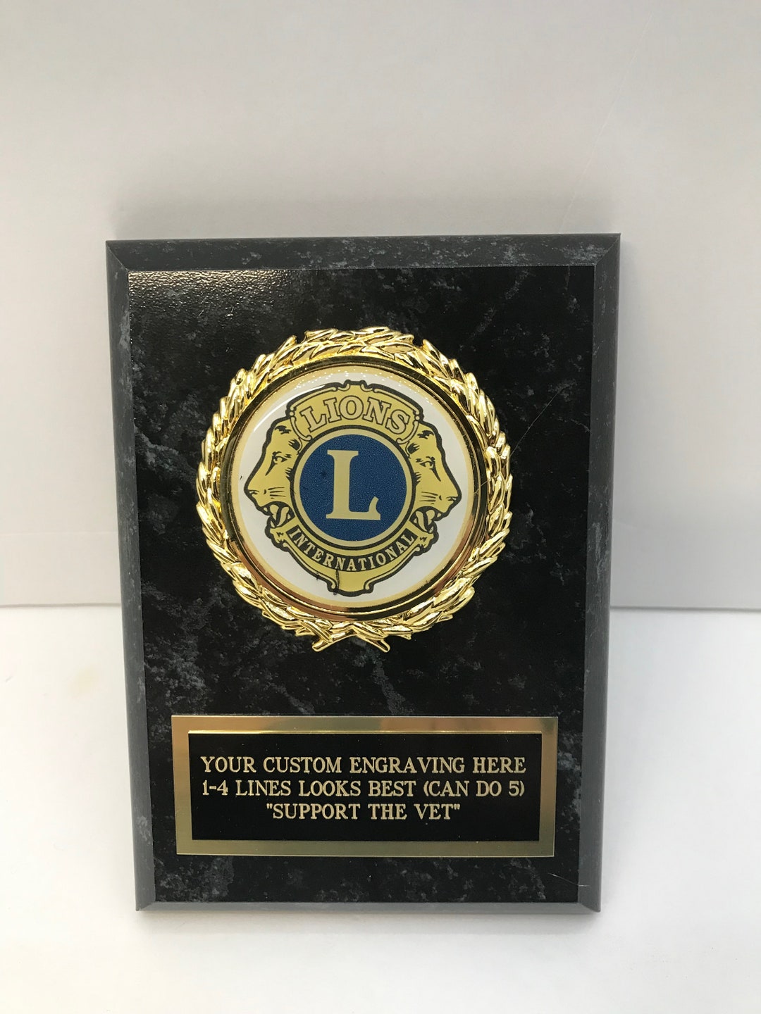 Lions Club Award Plaque 6" Free Custom Engraving - Etsy