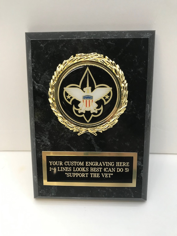 Boy Scout Award Plaque 6 Free Custom Engraving - Etsy