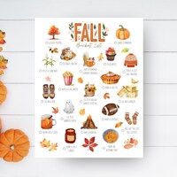 Digital Download Halloween Spooky Bucket List Activities for Fall ...
