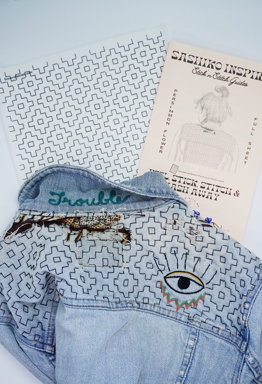 Persimmon Flower Visible Mending Stick ‘n Stick Pattern - Etsy