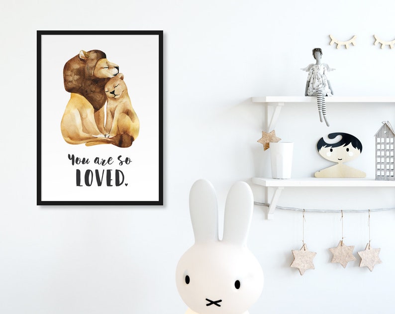 Poster Children's Room A4 you Are so Loved | Etsy