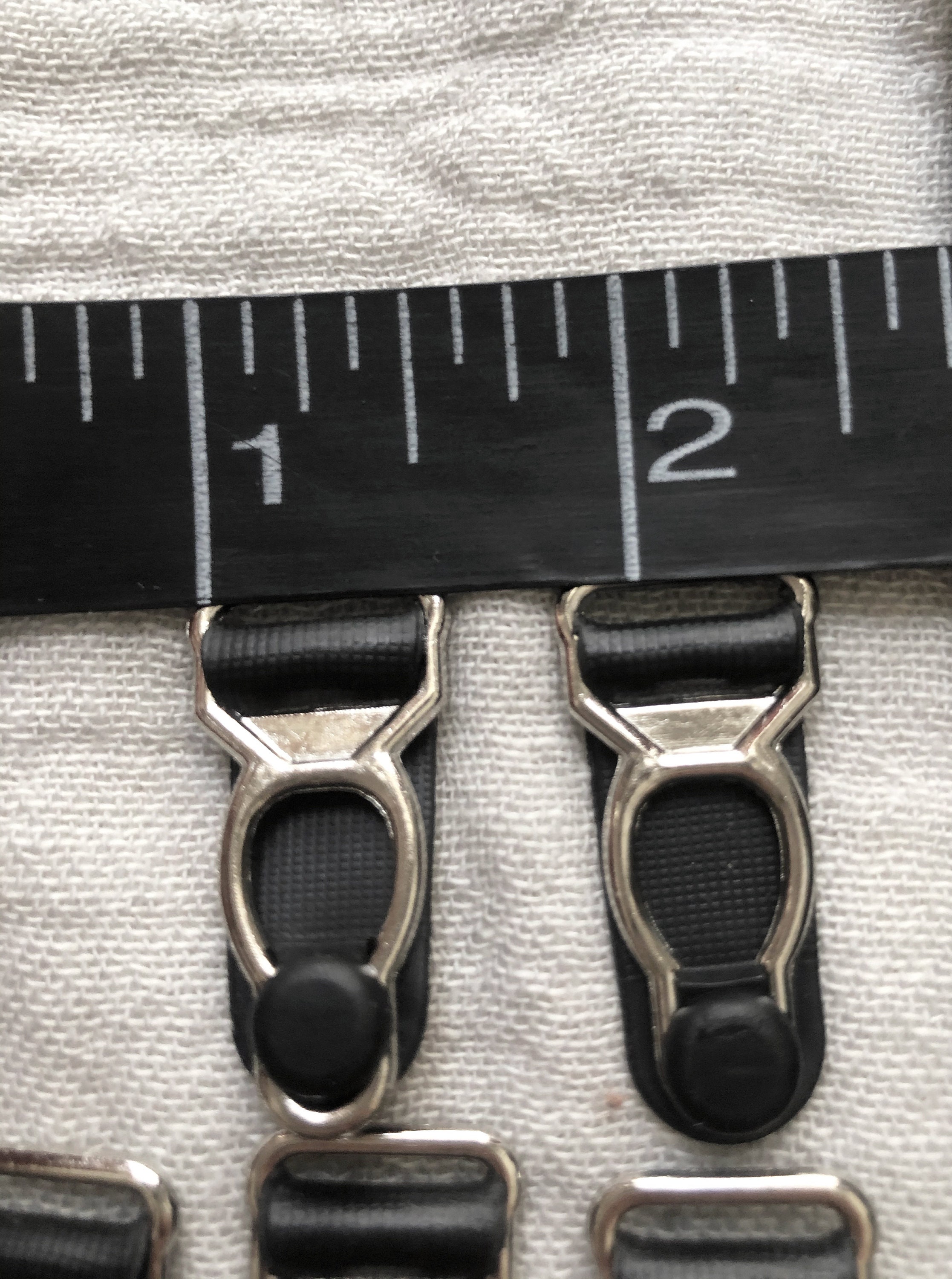 Silver Black Garter Clips – 1/2" Stocking Suspender Hardware, Lingerie ...