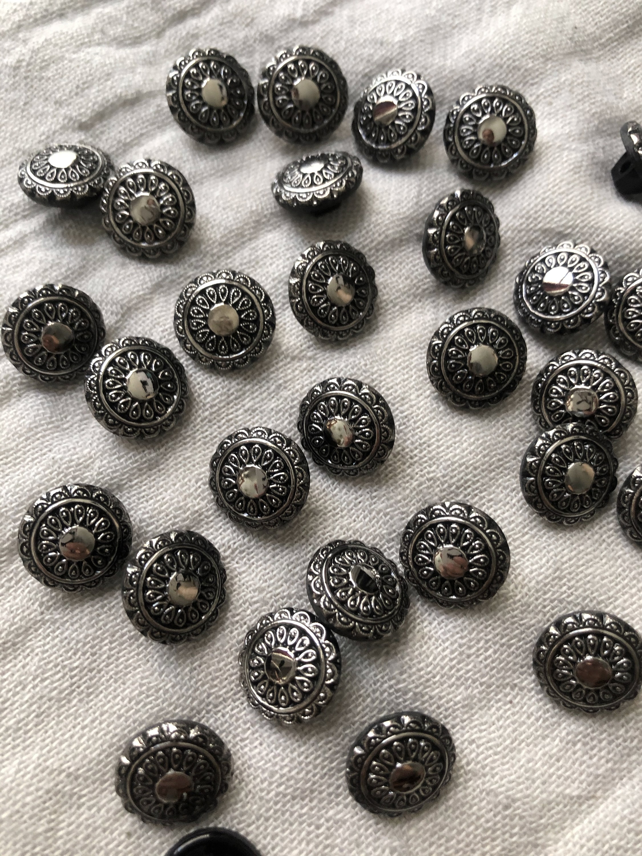 Silver Decorative Button Shank - Etsy