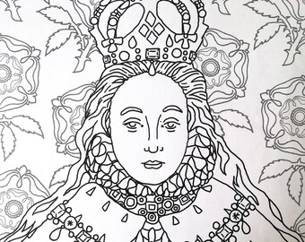 Queen Anne Boleyn Paper Doll Colouring Book - Etsy