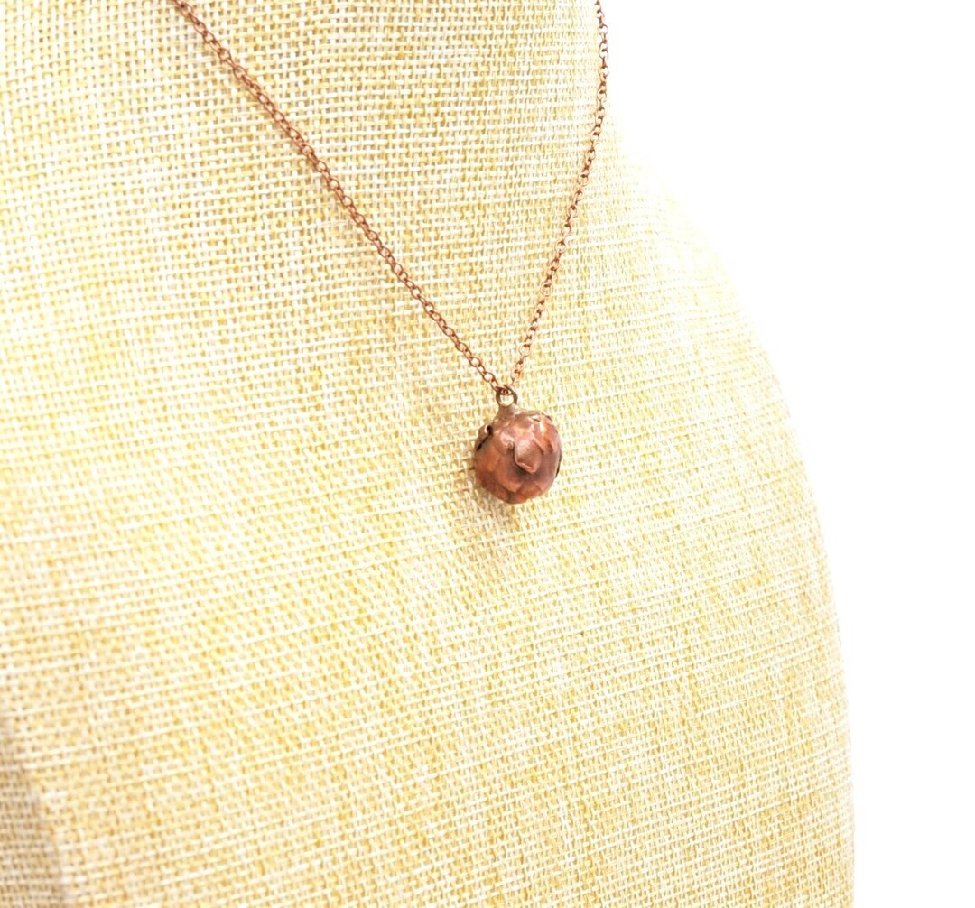 Electroformed Real Strawflower Flower Necklace, Electroformed -X22 ...