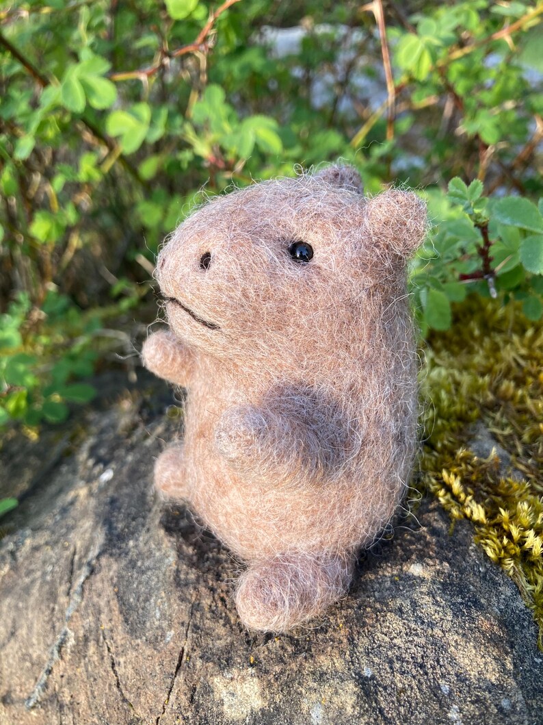Needle Felted Capybara, Fiber Art Animal About 3 Inches Tall - Etsy