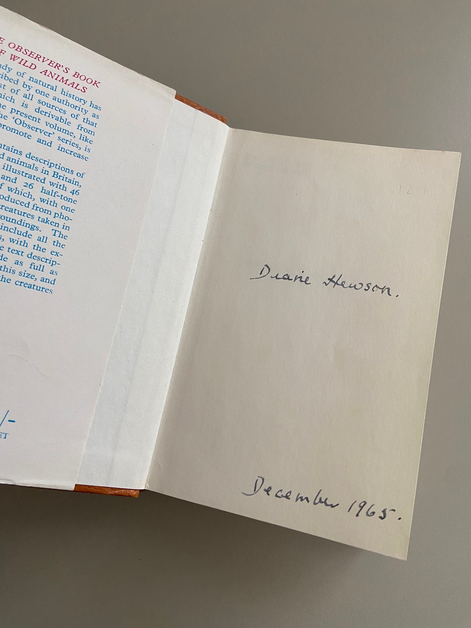 The Observers Book of Wild Animals of the British Isles With Old Style ...