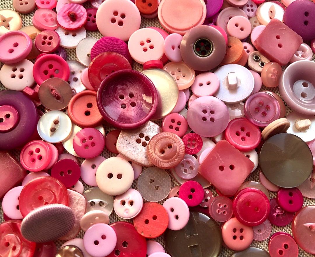 Job Lot 100 Pink Buttons - Etsy