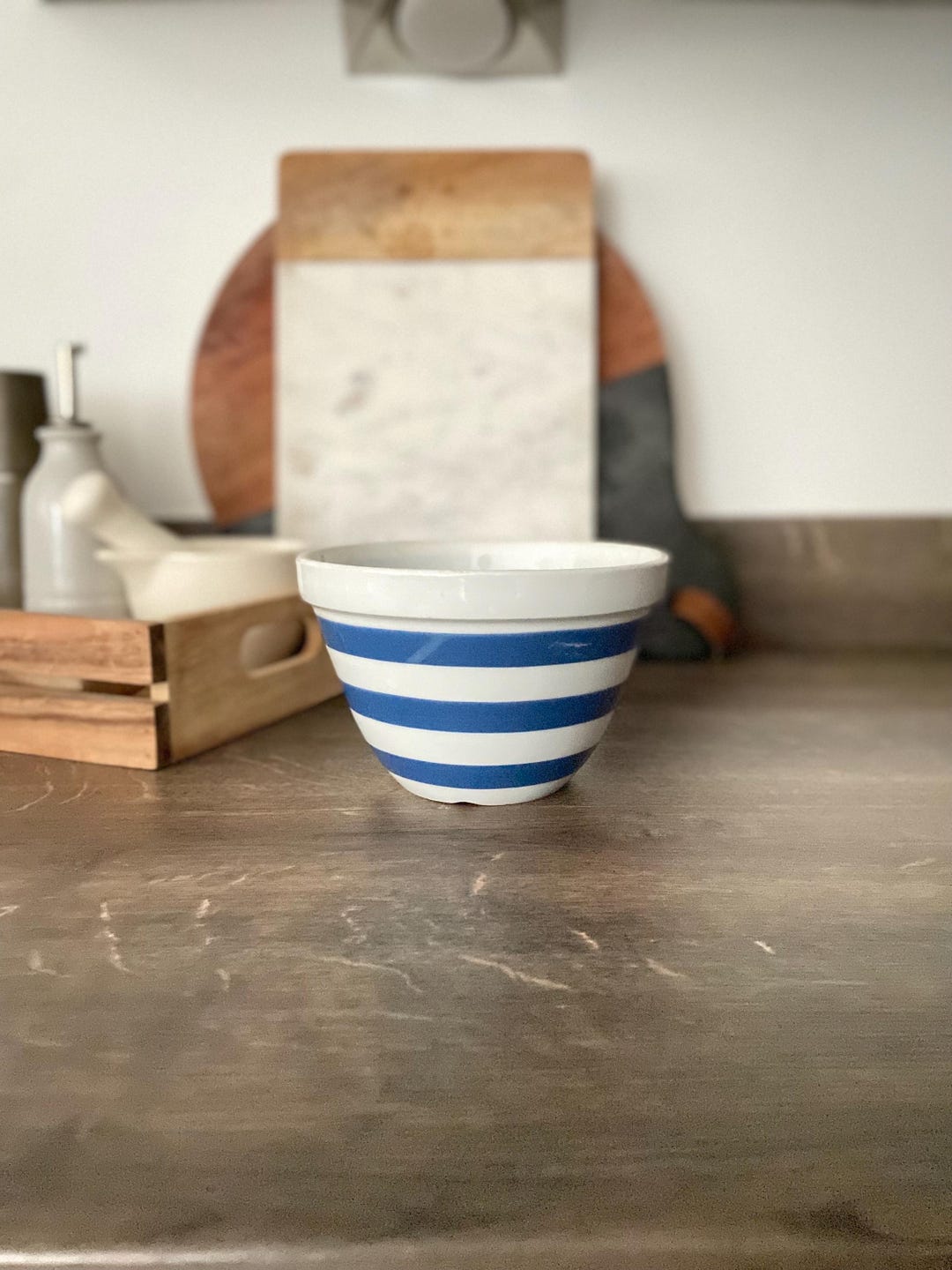 Cornishware Blue and White Striped Bowl - Etsy