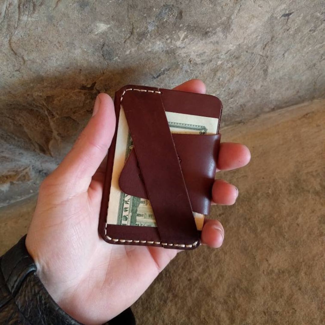 The Wraptor #2S+ , Minimalist Wallet, Handmade, EDC, Leather Wallet Man ...