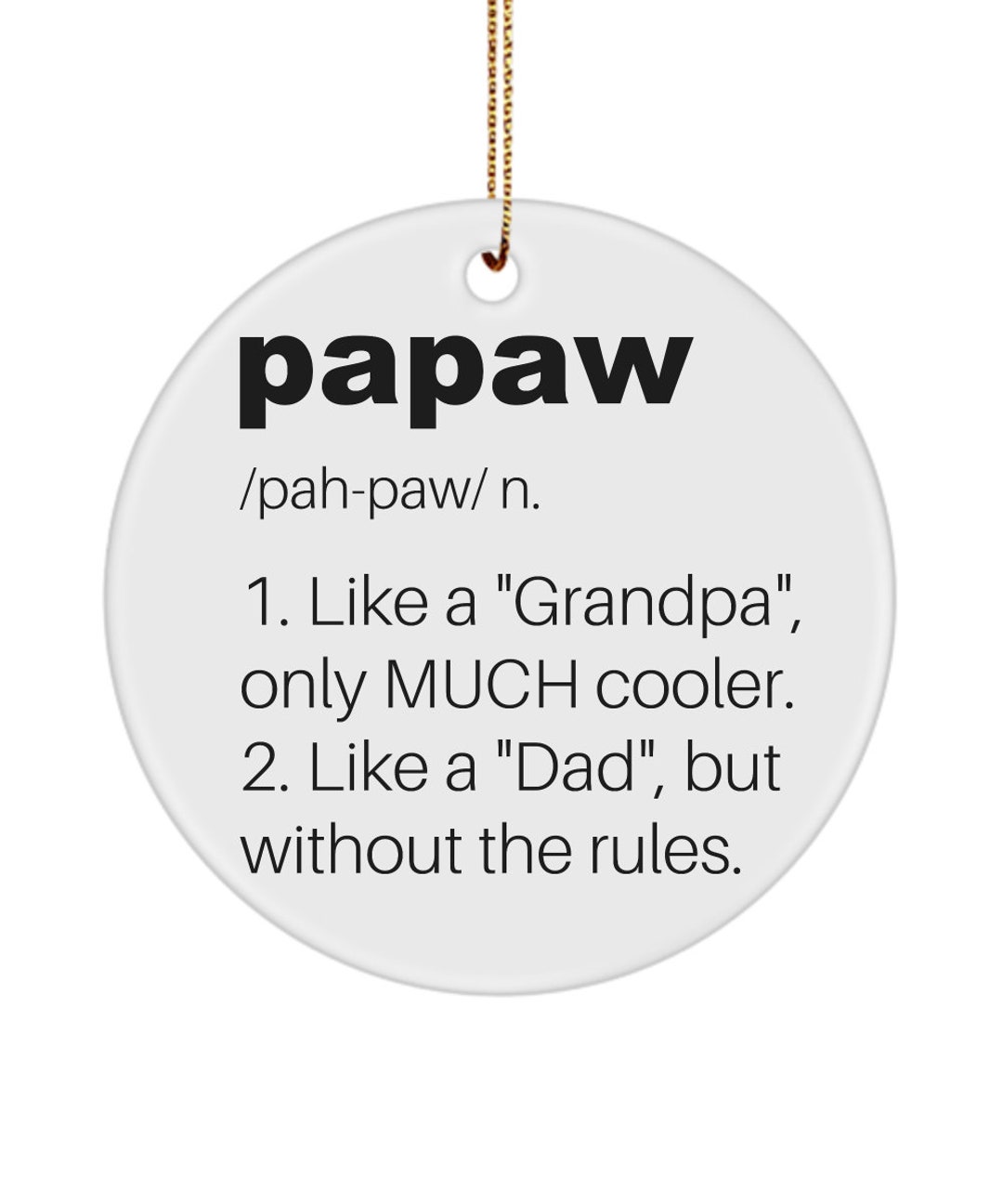 Papaw Funny Definition Grandpa Papa Father's Day Birthday Commemorative ...